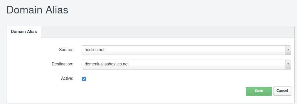 Configurarea unui filtru de email de tip Domain Alias în panoul de control ISPConfig. | Hostico